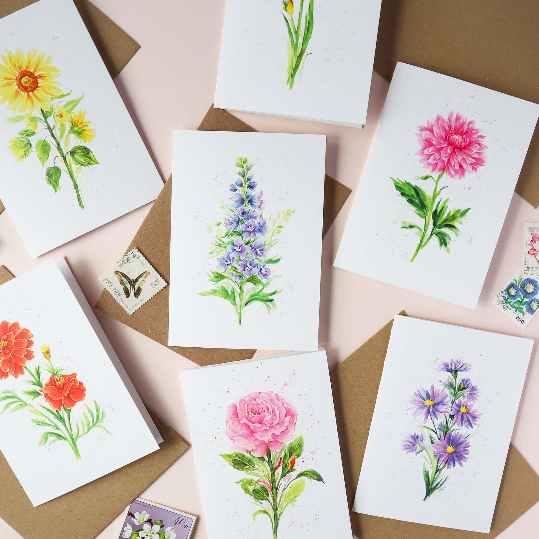 Floral Stem Cards – Felicity Designs